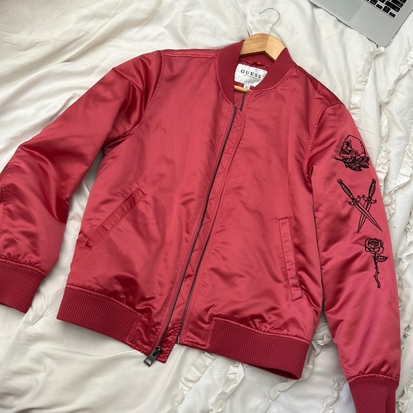 Guess | Jackets & Coats | Satin Mens Guess Jacket | Poshmark